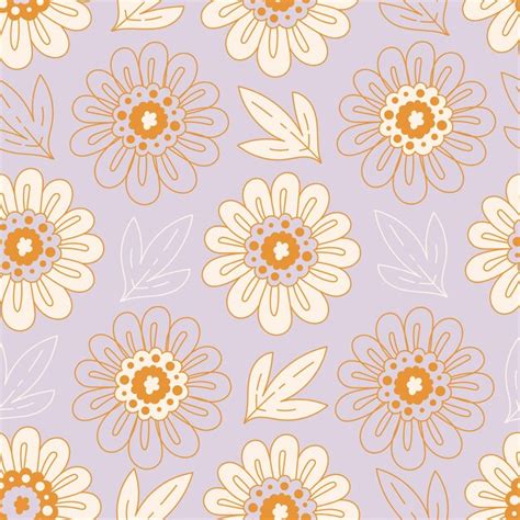 Premium Vector Gentle Daisy Seamless Pattern