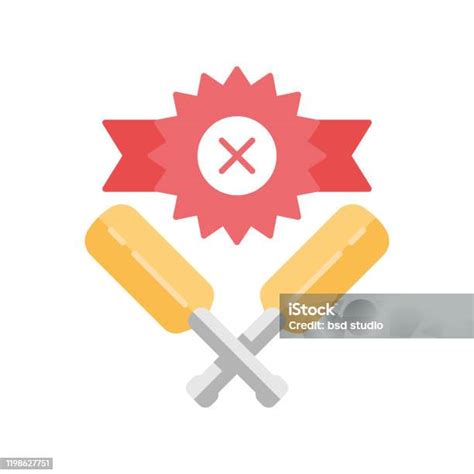 크리켓 패배 플랫 디자인 긴 그림자 색상 아이콘입니다 총 게임 결과 챔피언십 패배 패자 마크 박쥐를 교차 게임 오버 플레이 종료