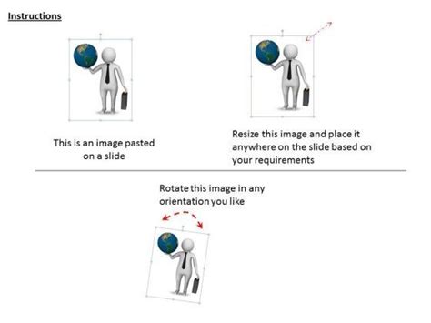 Business Strategy Plan D Man Holding Globe Character Modeling
