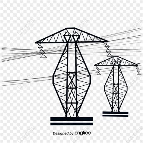 벡터 线缆 고압선 철탑고압 전선 Png 일러스트 무료 다운로드 Lovepik