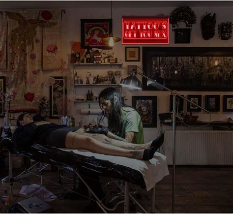 100080 Tattoo Get You Sex Piercing Shop Studio Letrero De Neón Con