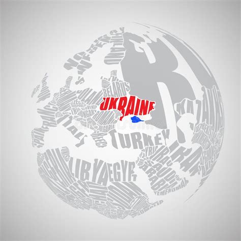 Text World Map Stock Vector Illustration Of Cartography 39701791