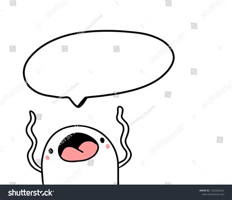 Cute Marshmallow Crying Hand Drawn Illustration Stock Vector Royalty
