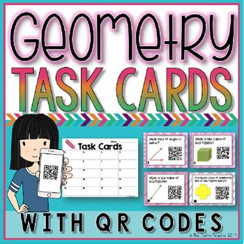 Geometry Figures Task Cards With QR Codes By The Techie Teacher TpT