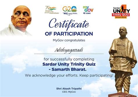 Mygov Certificateofparticipation Adithya Gattadi