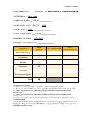 Lab 3 Report Chem2020 Pdf Lab Report 3 Submission Experiment Number 3 Experiment Title