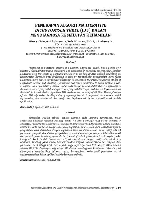 pdf penerapan algoritma iterative dichotomiser three id3 dalam
