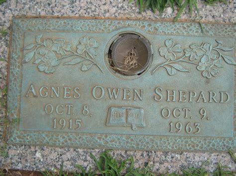 Agnes Lorene Owen Shepard 1915 1963 Find A Grave äreminne