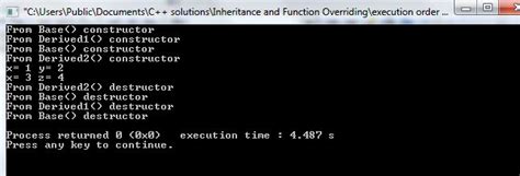 Education For All C Program To Illustrate The Execution Order Of Constructors And Destructors