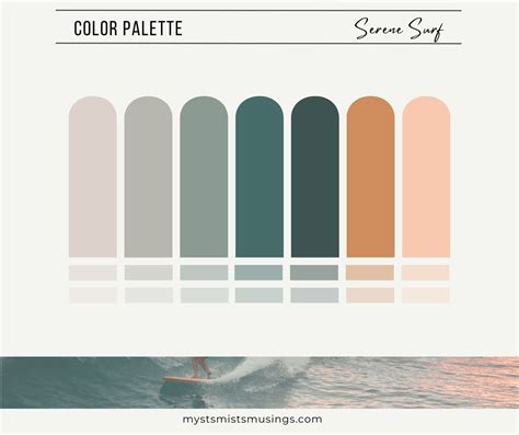 Color Palette Serene Surf Hex Codes Branding Web Design
