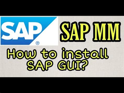 5 HOW TO INSTALL SAP GUI Installation Of SAP YouTube