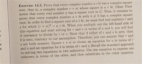 Solved Exercise 133 Prove That Every Complex Number Abi