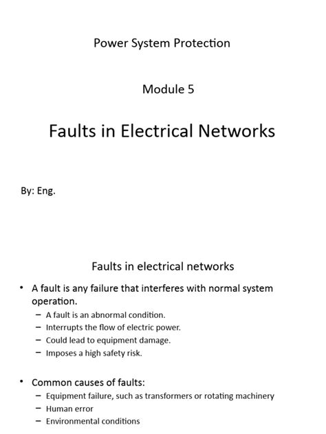 Module 4 Faults In Electrical Networks Pdf Building Engineering Electrical Engineering
