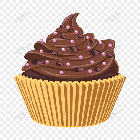 크림 현실 만화를 곁들인 케이크 고립 Png 일러스트 무료 다운로드 Lovepik