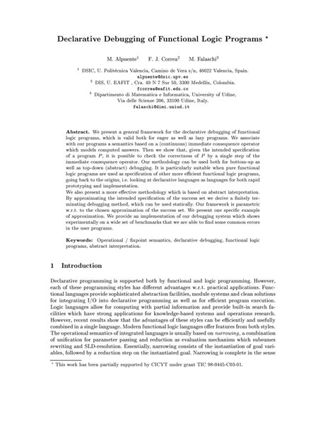 PDF Declarative Debugging Of Functional Logic Programs