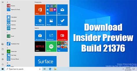 Download Windows 10 Insider Preview Build 21376 Full Details