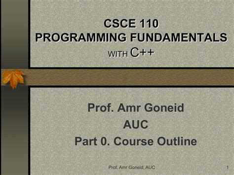 Csci 110 Structured Programming With C
