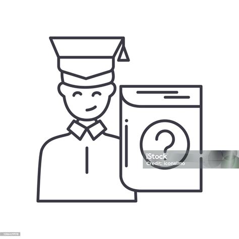 학생 학습 아이콘 선형 격리 된 그림 얇은 줄 벡터 웹 디자인 기호 흰색 배경에 편집 가능한 스트로크와 개요 개념 기호 개체 그룹에 대한 스톡 벡터 아트 및 기타 이미지