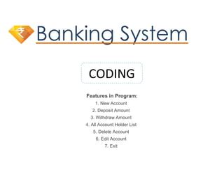 C Coding For Banking System Program PDF