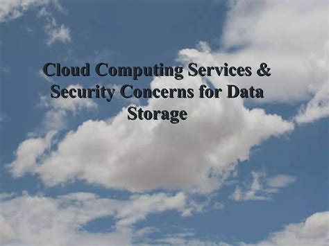 Cloud Computing And Security Concerns Ppt