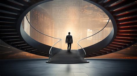 Hacker Standing In Futuristic Interior With Neon Lamps Future And