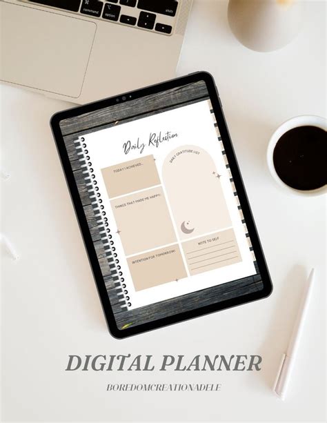 Brown Aesthetic Digital Planner For Manifestation Journaling Daily Reflections TWO PLANNERS