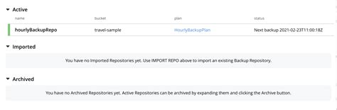 Manage Backup And Restore Couchbase Docs