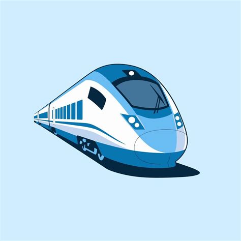 Minimalist Illustration Of A Fast High Speed Train 57983822 Vector Art