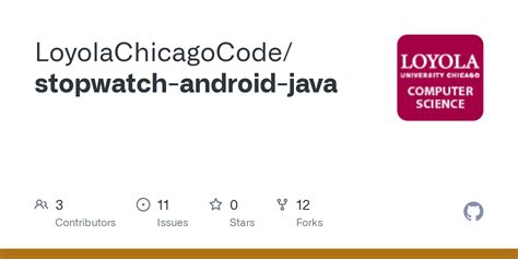 GitHub LoyolaChicagoCode Stopwatch Android Java