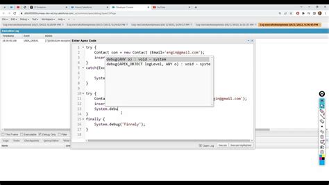 Apex Exceptions 02 Statements Youtube