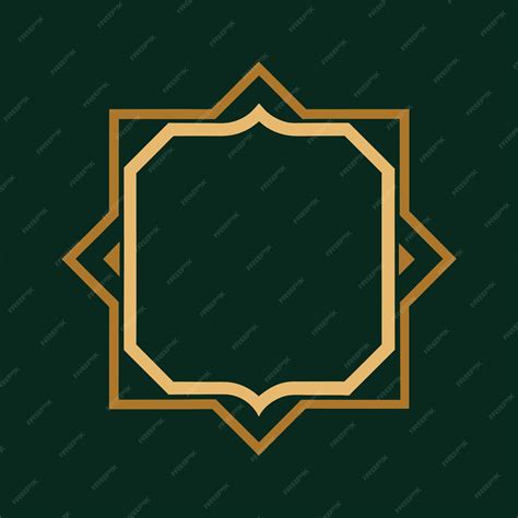 Premium Vector Gold Ornamental Rectangular Frame Border Luxurious Vector Design Element Background