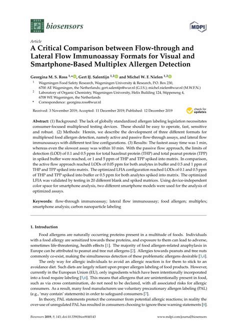 Pdf Lateral Flow Immunoassay Formats For Visual And Smartphone