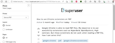 how to use chrome extensions on pdf super user