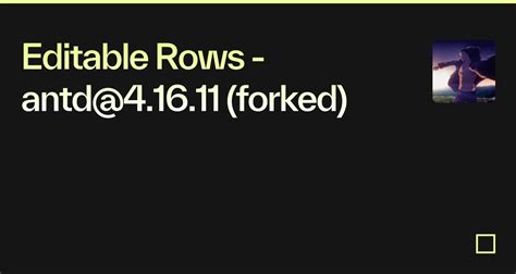 Editable Rows Antd 4 16 11 Forked Codesandbox