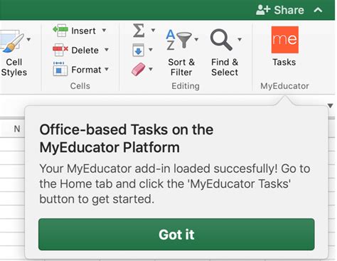 My Educator Excel Add In