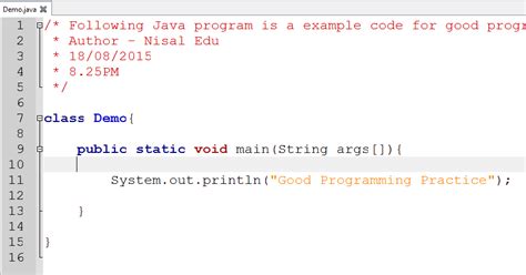 Java Programming For Absolute Beginners Good Programming Practice Post 1