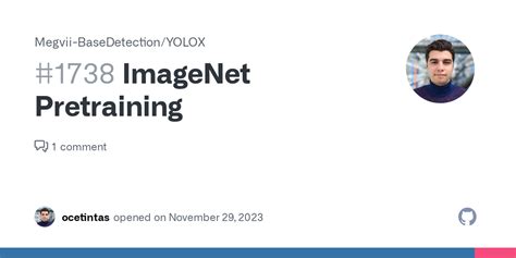 ImageNet Pretraining Issue 1738 Megvii BaseDetection YOLOX GitHub