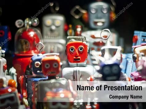 others robot surrounded robots powerpoint template others robot