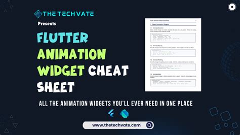 Flutter Animation Widget Cheat Sheet Pdf The Best Guide With 30
