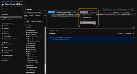 How To Easily Share Your Azure Sentinel Queries With The Community Azure Cloud And Ai Domain Blog