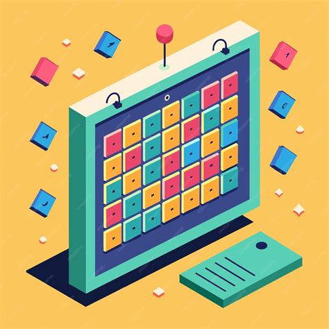 Premium Vector A Colorful Computer Monitor With A Colorful Keyboard On It