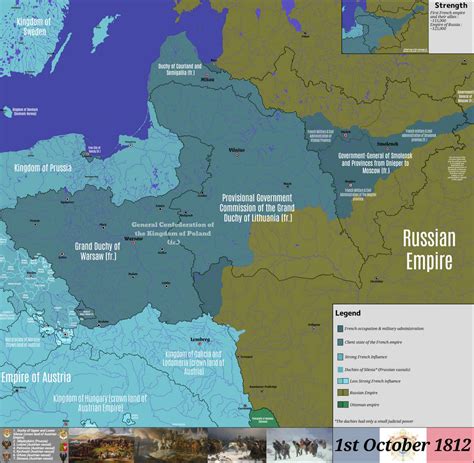 Map Of The Invasion Of Russia On 1st October 1812 By Lrtredgent On