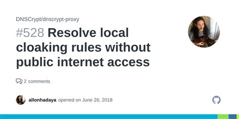 resolve local cloaking rules without public internet access · issue 528 · dnscrypt dnscrypt