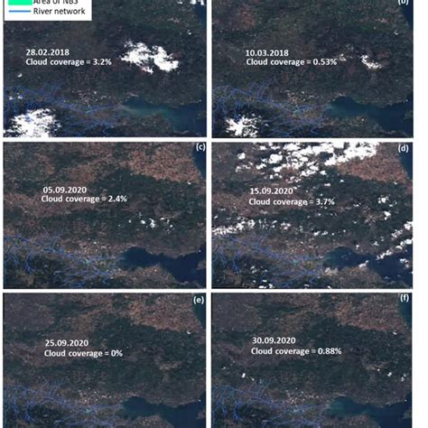 sentinel 2 satellite image at 10 m spatial resolution for pre nbs a b