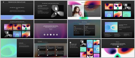 웹 사이트 디자인 프리젠 테이션 포트폴리오를위한 벡터 템플릿 프레젠테이션 슬라이드 전단지 전단지 연례 보고서 템플릿 세포의 형태로 밝은 색깔의 그라데이션 패턴과 의료 디자인