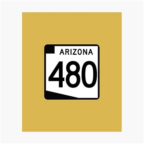 Arizona State Route 480 Vorwahl 480 Fotodruck Von Srnac Redbubble