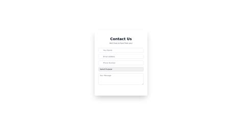 Contact Form Free React Tailwind Component