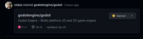 Look Who Just Starred Godots Repository On Github I Guess He Really Likes The Project Rgodot