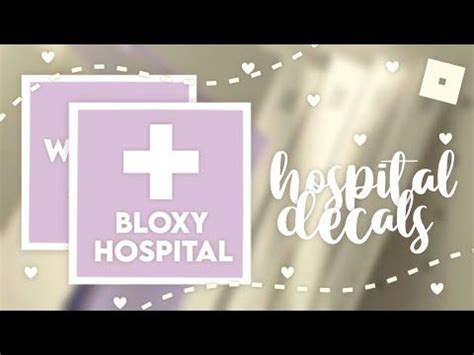Aesthetic Hospital Decals For Bloxburg Purple Edition Hospital