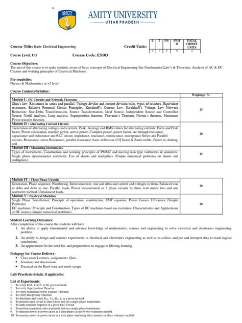 Newsyllabus 1643201471840258 Pdf Electrical Network Quantity